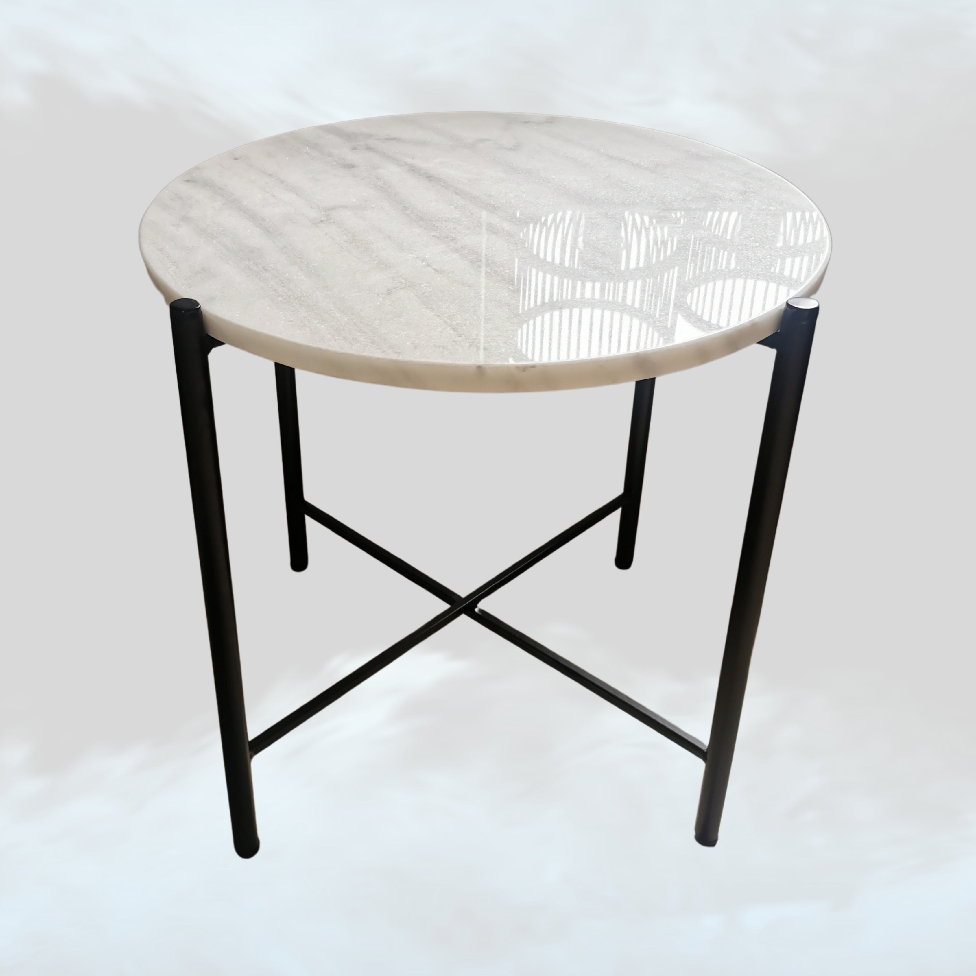 Nisa white 50-70-90 cm marmor hjørnebord – steelandmarble.dk